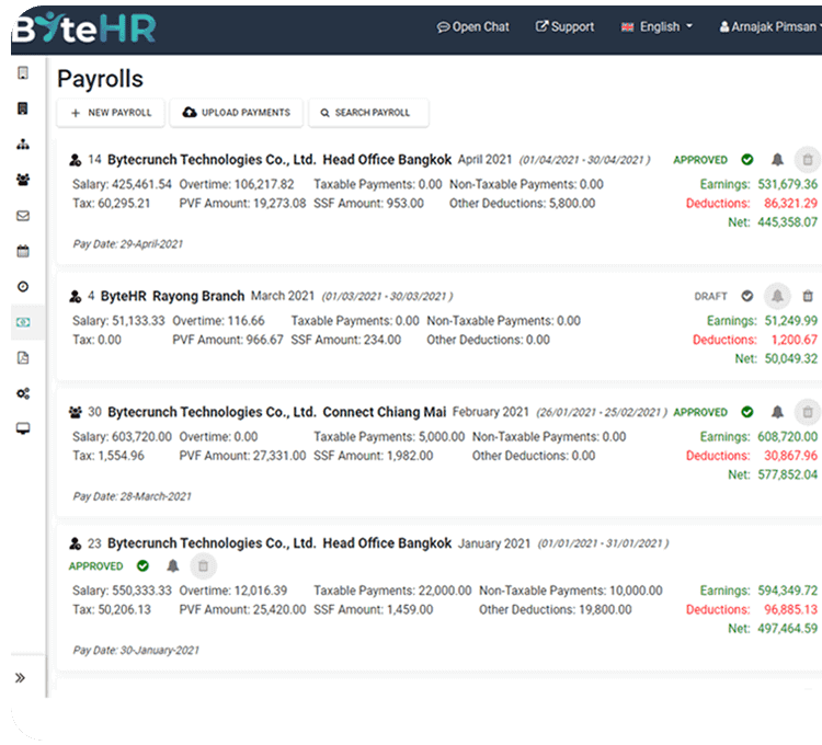 The best Payroll System for SME's in Thailand | ByteHR